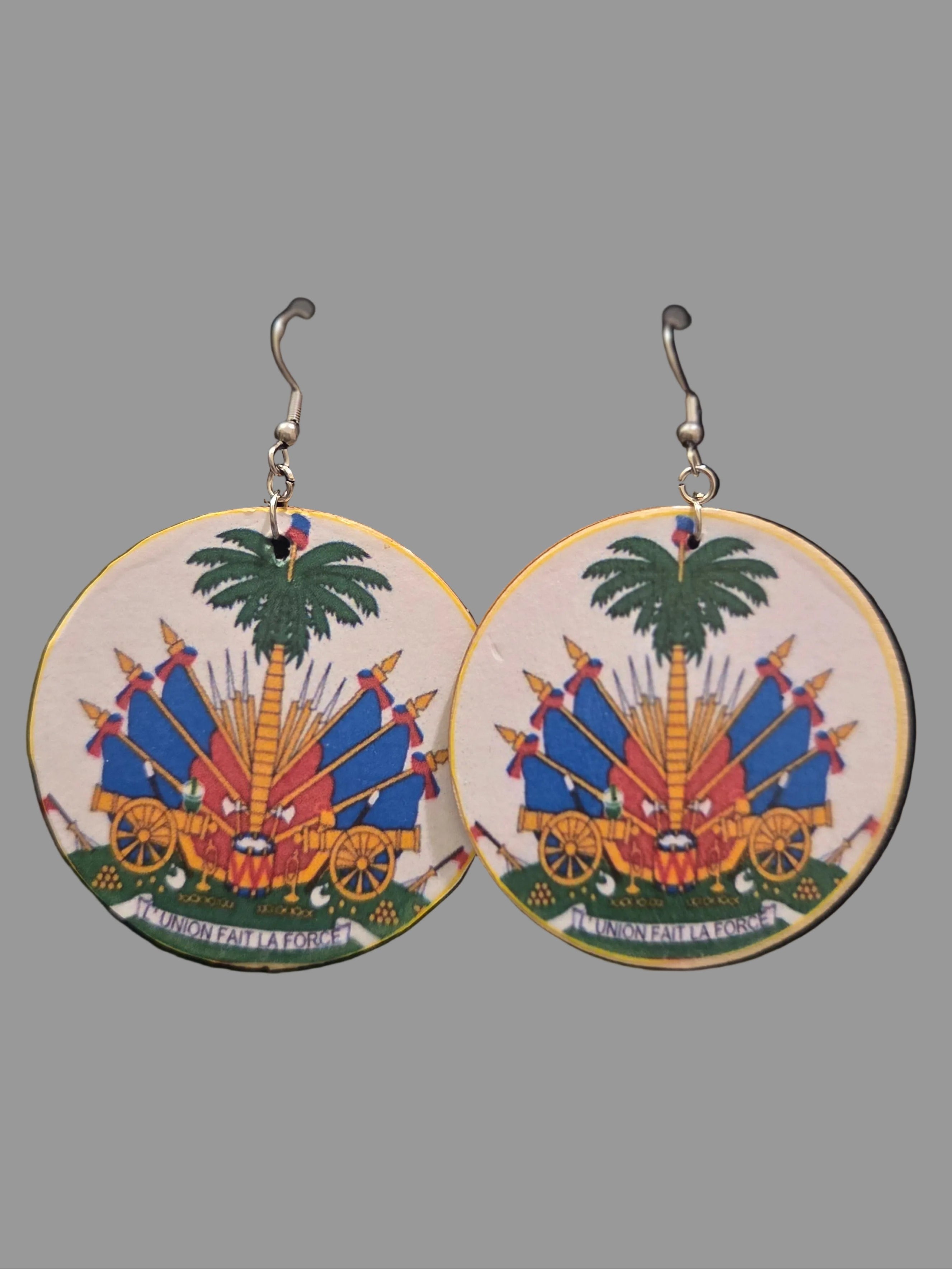 Haitian Flag Earrings – Boyo Boutik